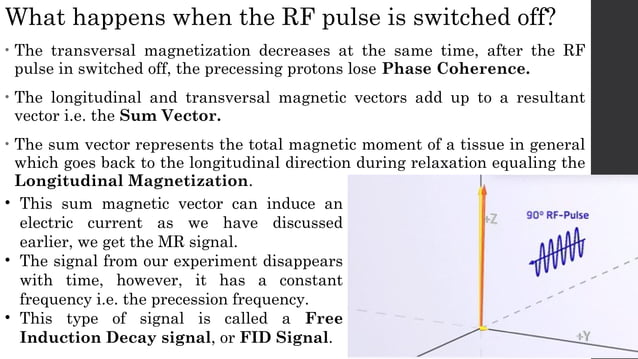MRI PHYSICS Basics and Principle with T1 T2 PD imaging, | PPTX