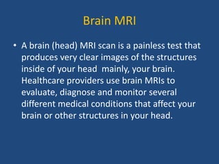 Presentation on MRI of human brain in detail | PPTX