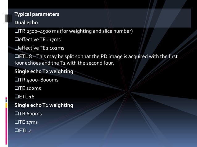 MRI PULSE SEQUENCE.pptx | Blood Disorders | Diseases and Conditions