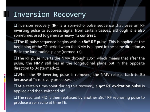 MRI PULSE SEQUENCE.pptx | Blood Disorders | Diseases and Conditions