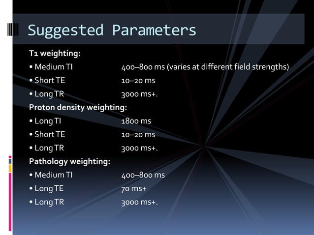 MRI PULSE SEQUENCE.pptx | Blood Disorders | Diseases and Conditions