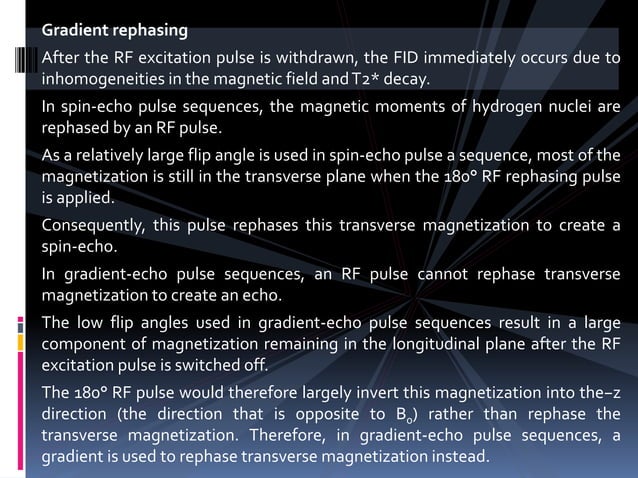 MRI PULSE SEQUENCE.pptx | Blood Disorders | Diseases and Conditions
