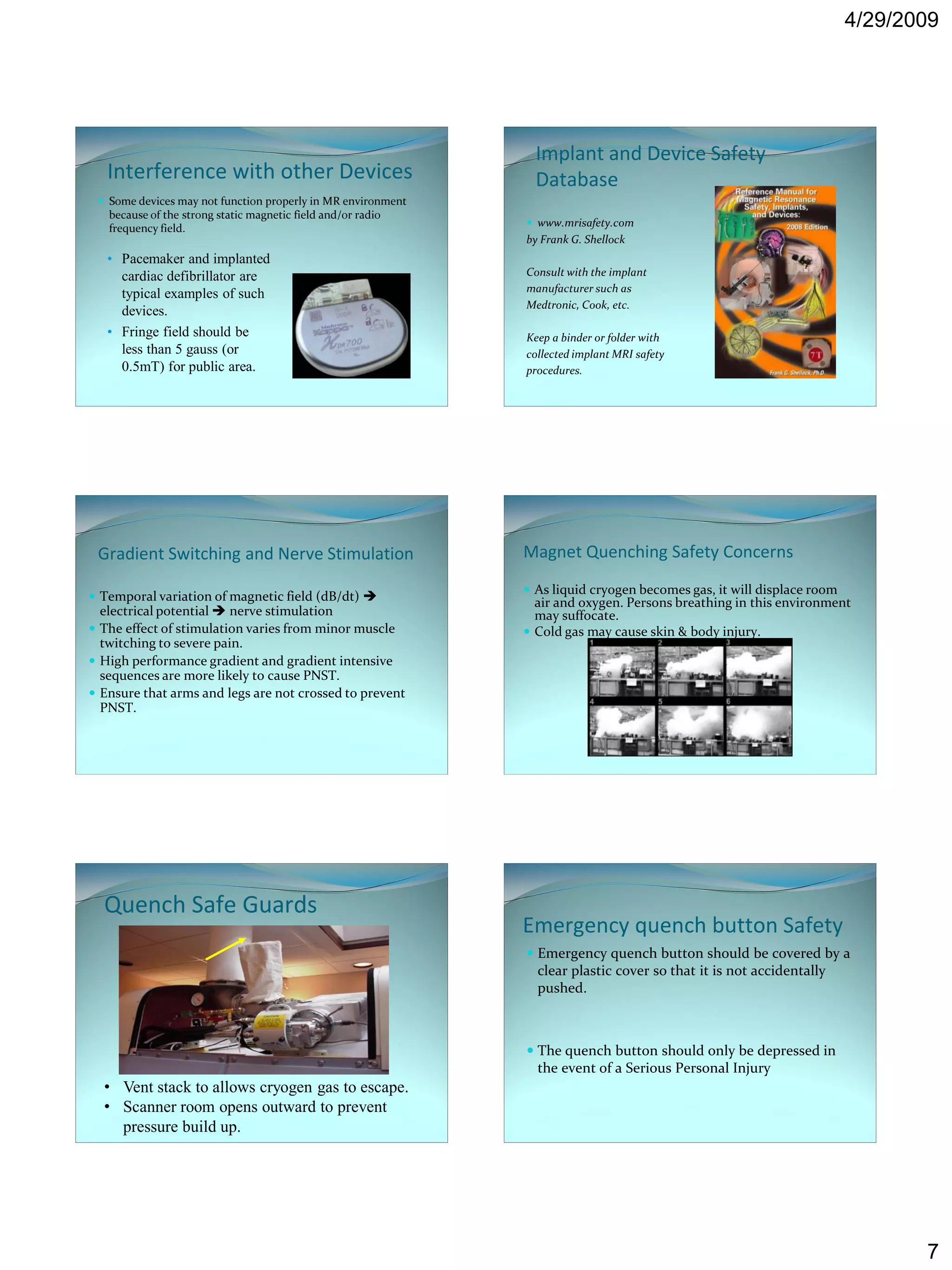 Mri safety practice and principles | PDF