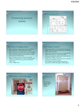 Mri safety practice and principles | PDF