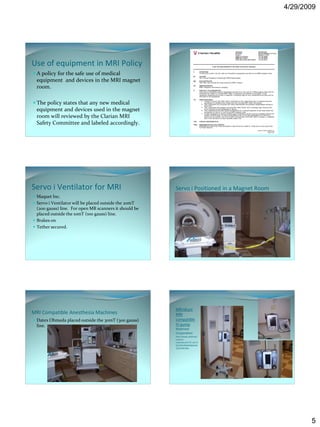 Mri safety practice and principles | PDF