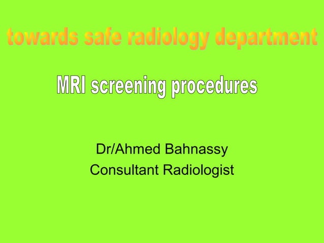 MRI screening procedures | PPT