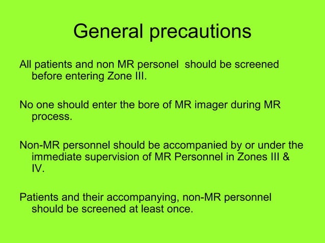 MRI screening procedures | PPT
