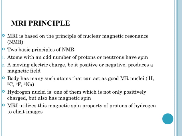 MRI sequences | PPT | Physics | Science