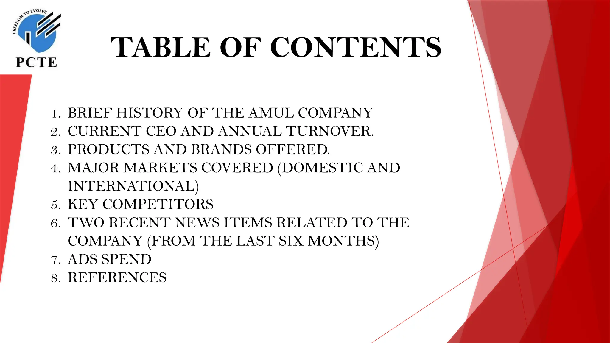 Amul Company Business Presentation for Industry | PPTX