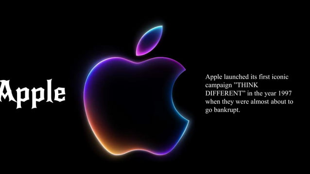 MRK 634PPT.pptx that describes Apple's iconic 1997 campaign. | PPTX