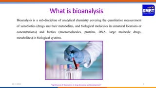 Significance of Bioanalysis in drug discovery and development | PPT