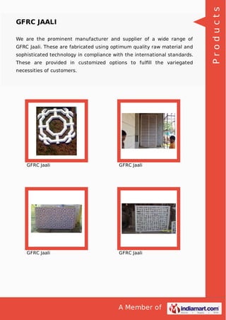 MRK GRC, Greater Noida, GFRC Jaali | PDF