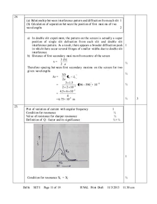 Marking scheme of question paper 2013 phyics set1_dl | PDF