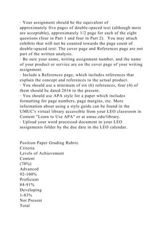 MRKT 310 Principles of MarketingWeek 2 Writing AssignmentPart .docx