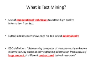 Introduction to Text Mining | PPTX