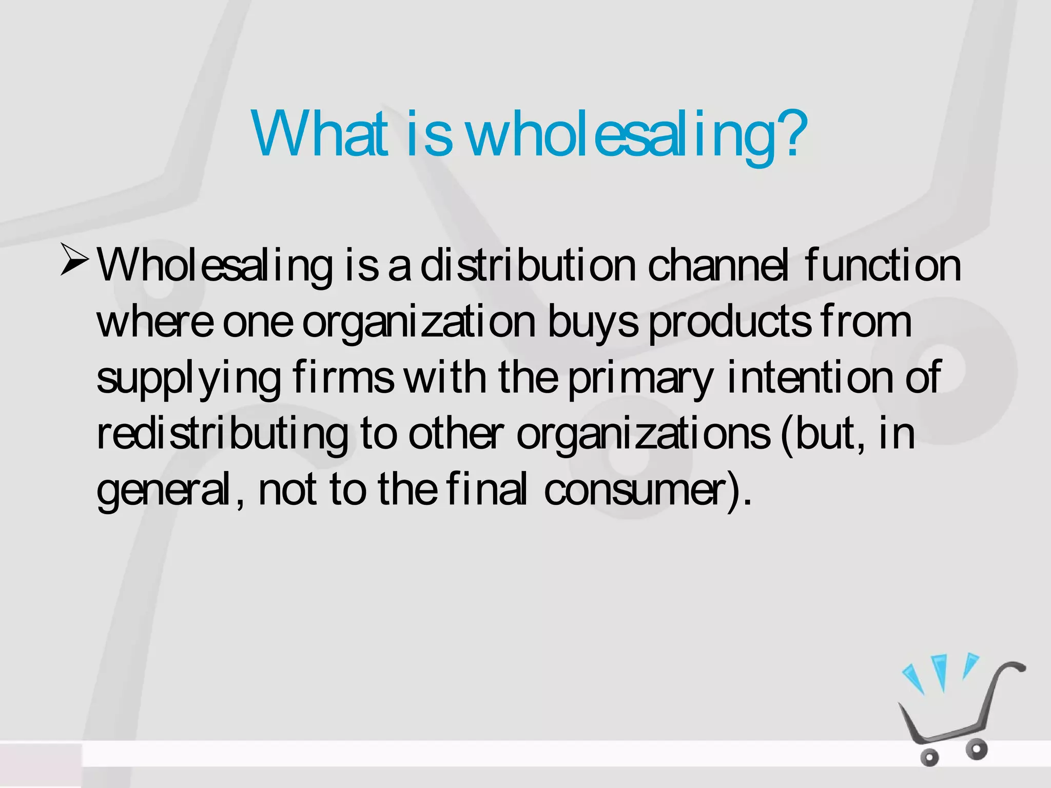 RETAILING AND WHOLESALING | PPT