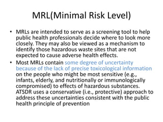 MRL(Minimal Risk Level) | PPTX