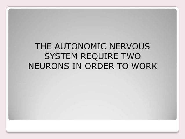 Autonomic nervous system | PPT