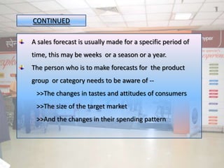 RETAIL SALES FORECASTING : CONCEPT AND ISSUES | PPTX