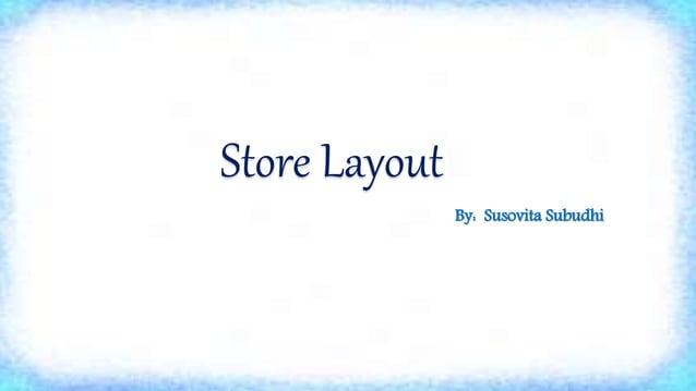 Retail Store Layout | PPT