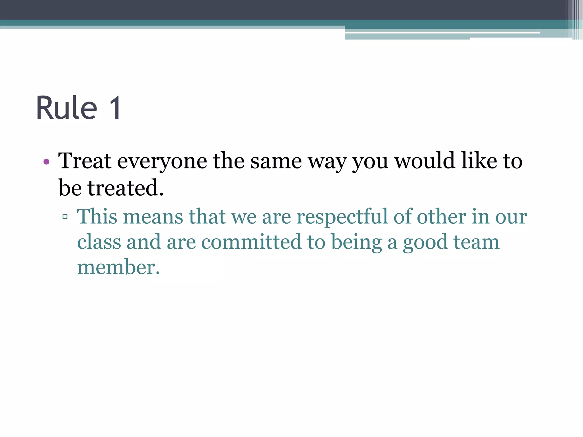 Mr mc nallys class rules | PPTX