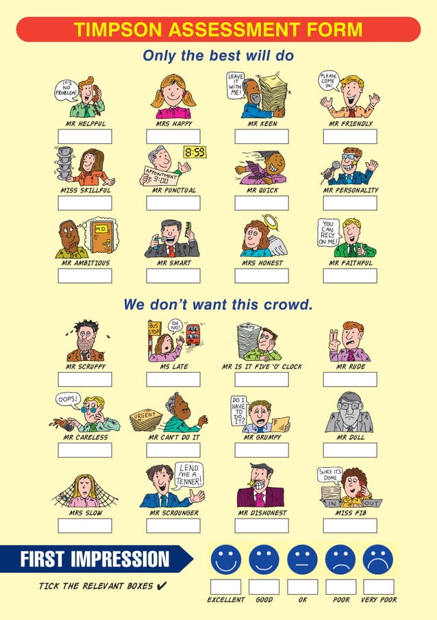 "Mr Men" style interview form from Timpson - Timpson Recruitment ...