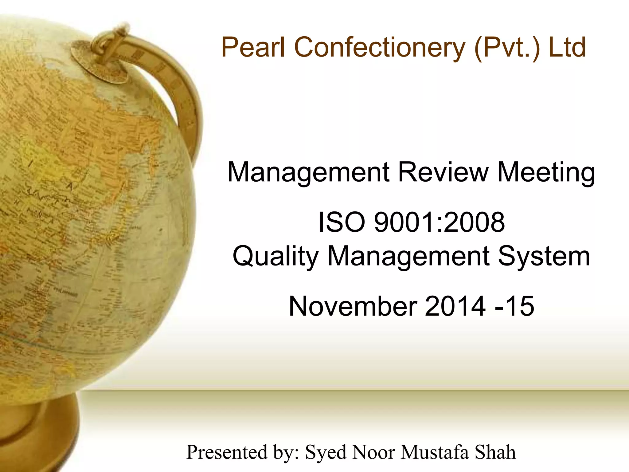 MRM - Management Review Meeting Presentation | PPTX