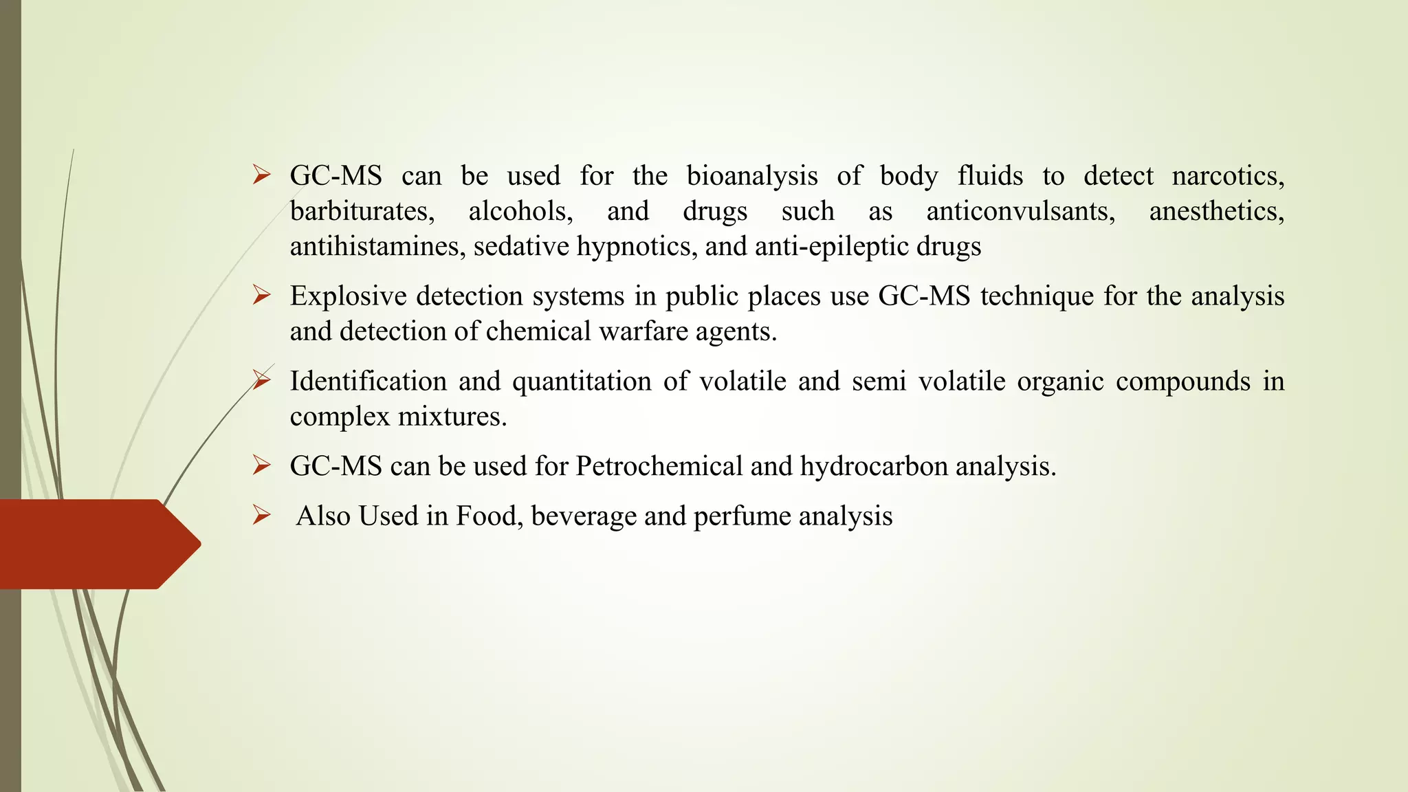 Applications of Advanced Chromatographic Techniques ( LC-MS ,GC-MS ...