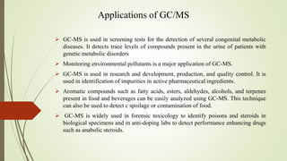 Applications of Advanced Chromatographic Techniques ( LC-MS ,GC-MS ...