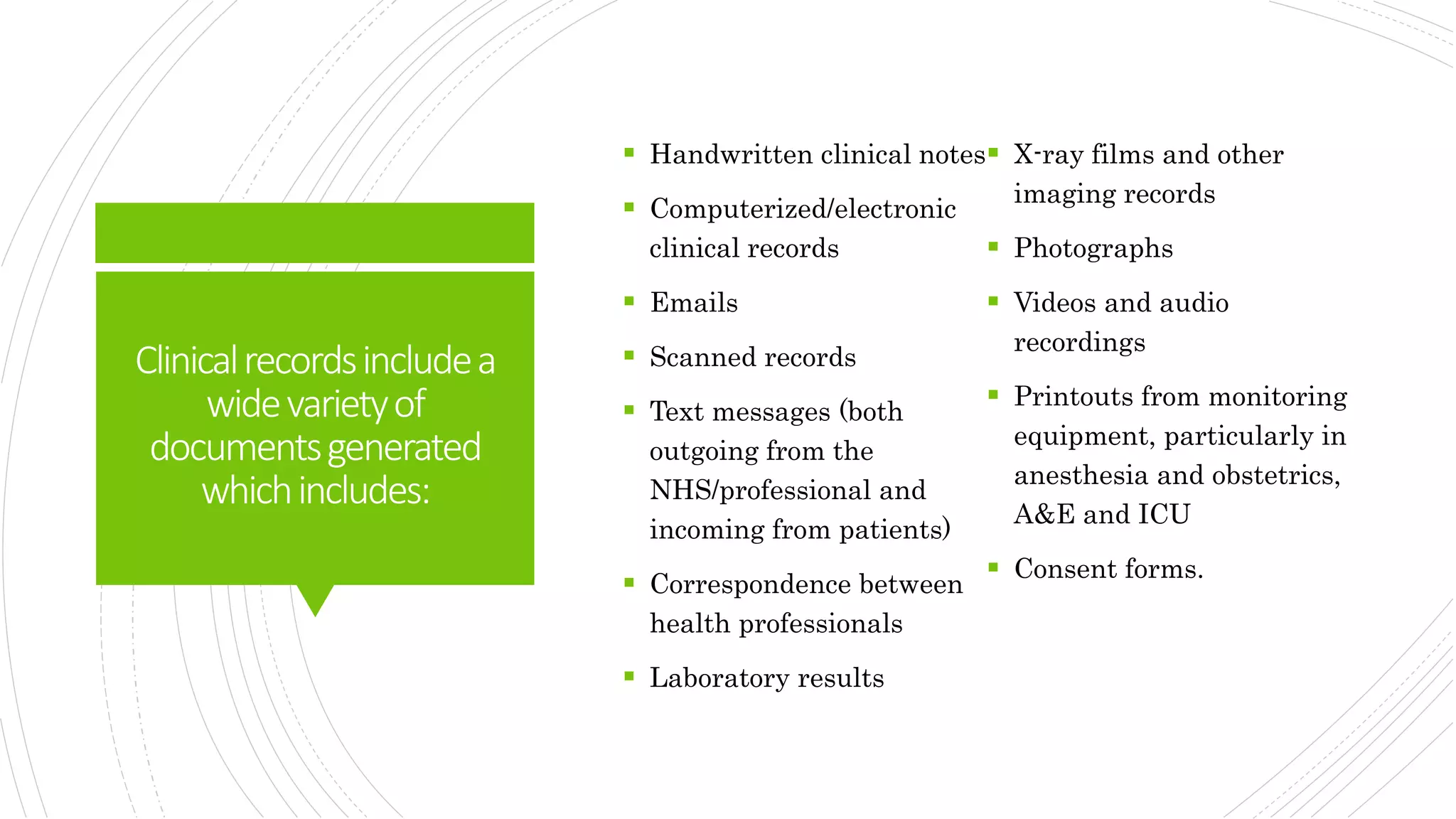 Medical Records: Intro, importance, characteristics & issues | PPTX