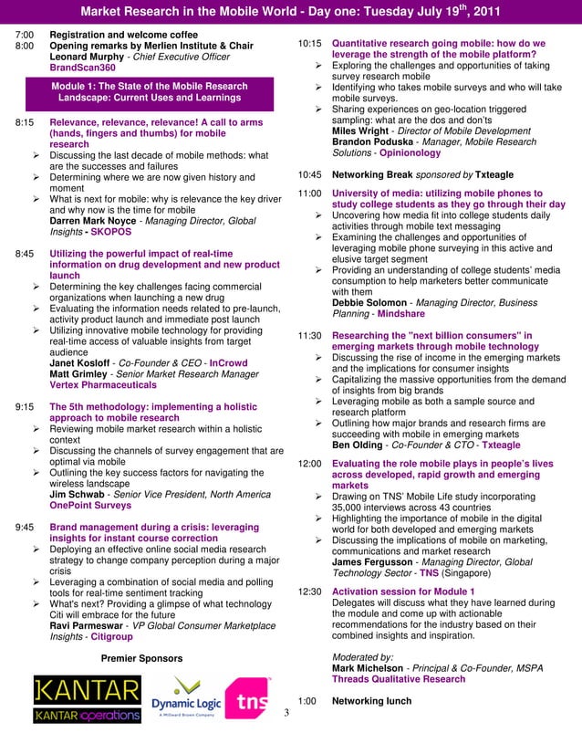 MRMW2011 Conference Booklet | PDF