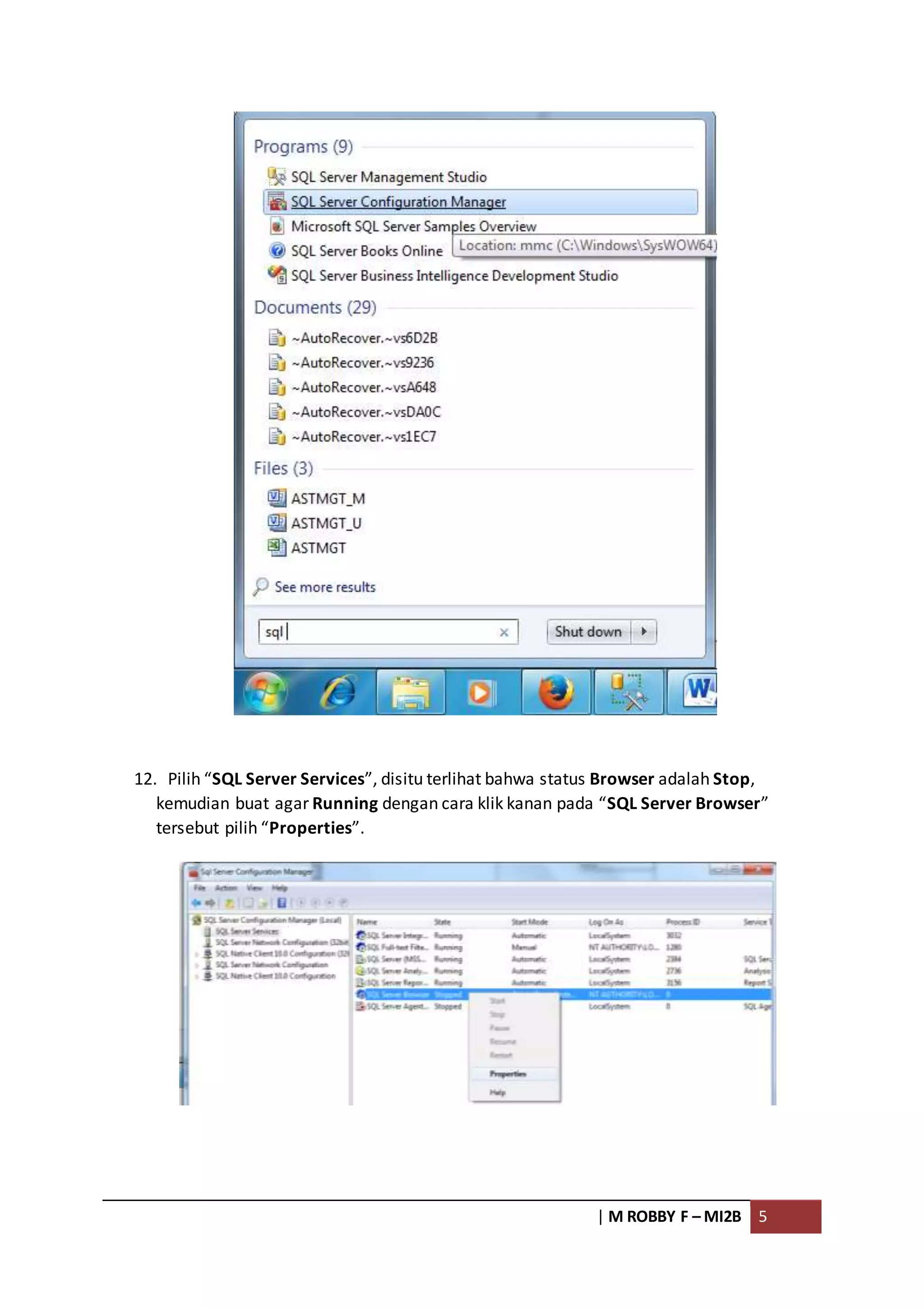 Cara menghubungkan Database antar PC | DOCX