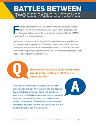 Mro best practices | PDF