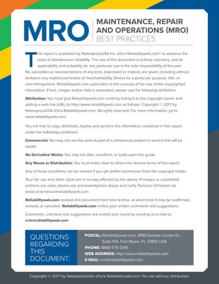 Mro best practices | PDF