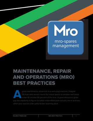Mro best practices | PDF