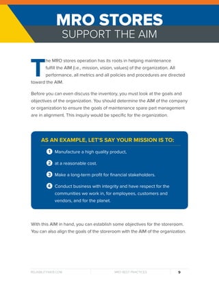 Mro best practices | PDF