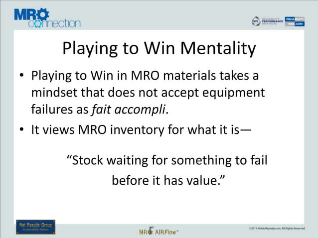 MRO Material Dispositioning | PPT