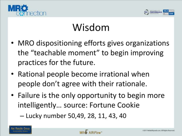 MRO Material Dispositioning | PPT