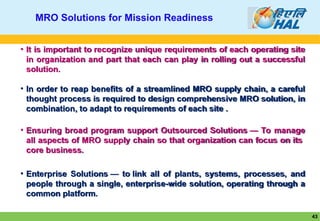 MRO in Military aviation Maintenance practices | PPT