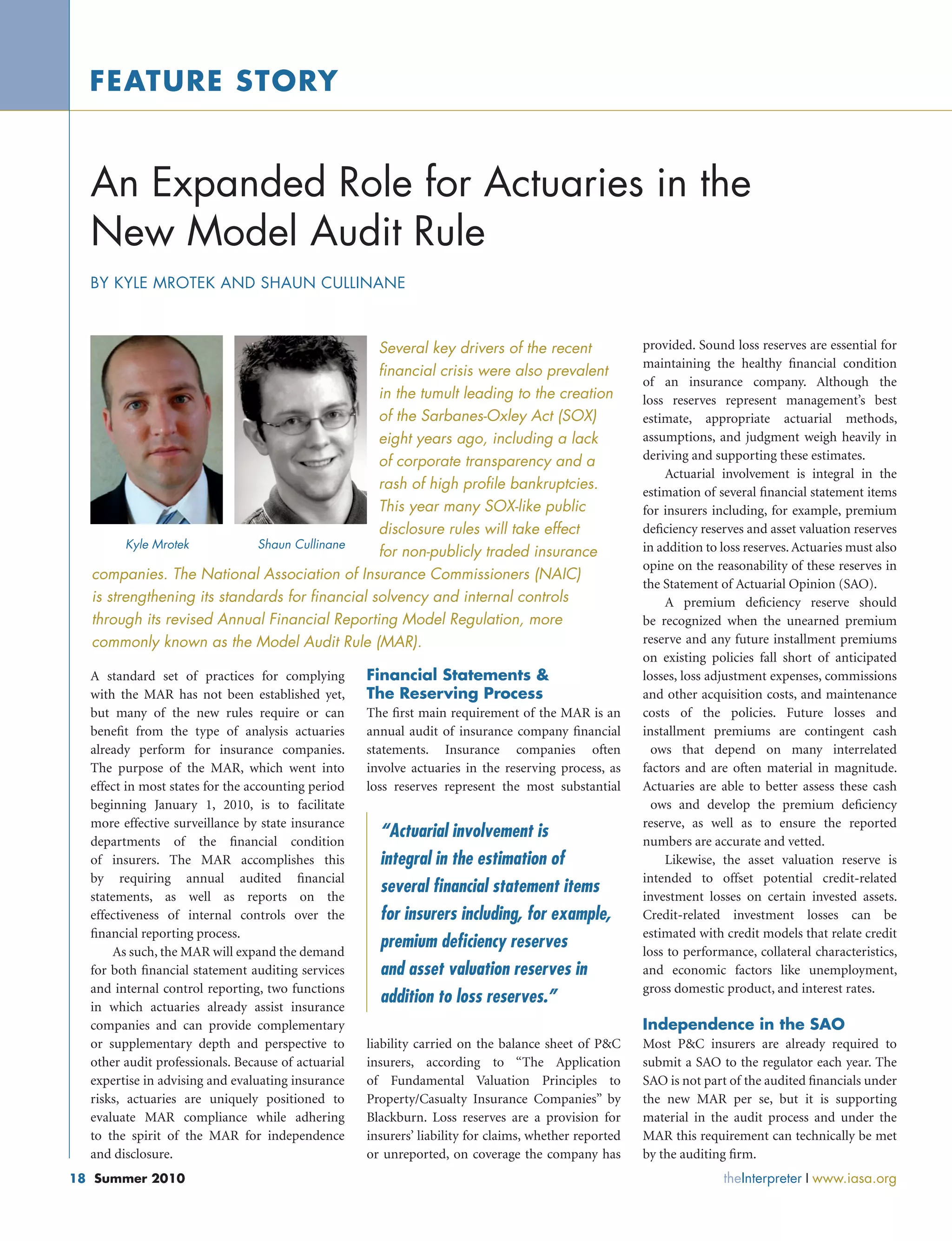 Mrotek Cullinane Feature Article Iasa Interpreter Summer 2010 | PDF