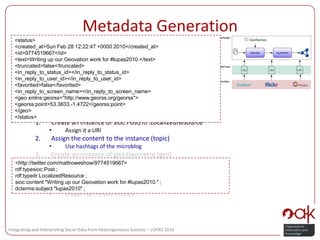 Integrating and Interpreting Social Data from Heterogeneous Sources | PPTX