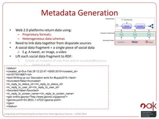 Integrating and Interpreting Social Data from Heterogeneous Sources | PPTX