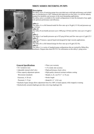 Bomba Dosadora Mroy | PDF