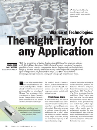 The Right Tray for your distillation processes | PDF