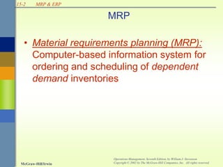 MRP Systems | PDF