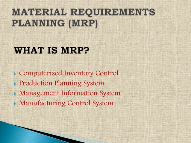 (Mrp) | PPTX