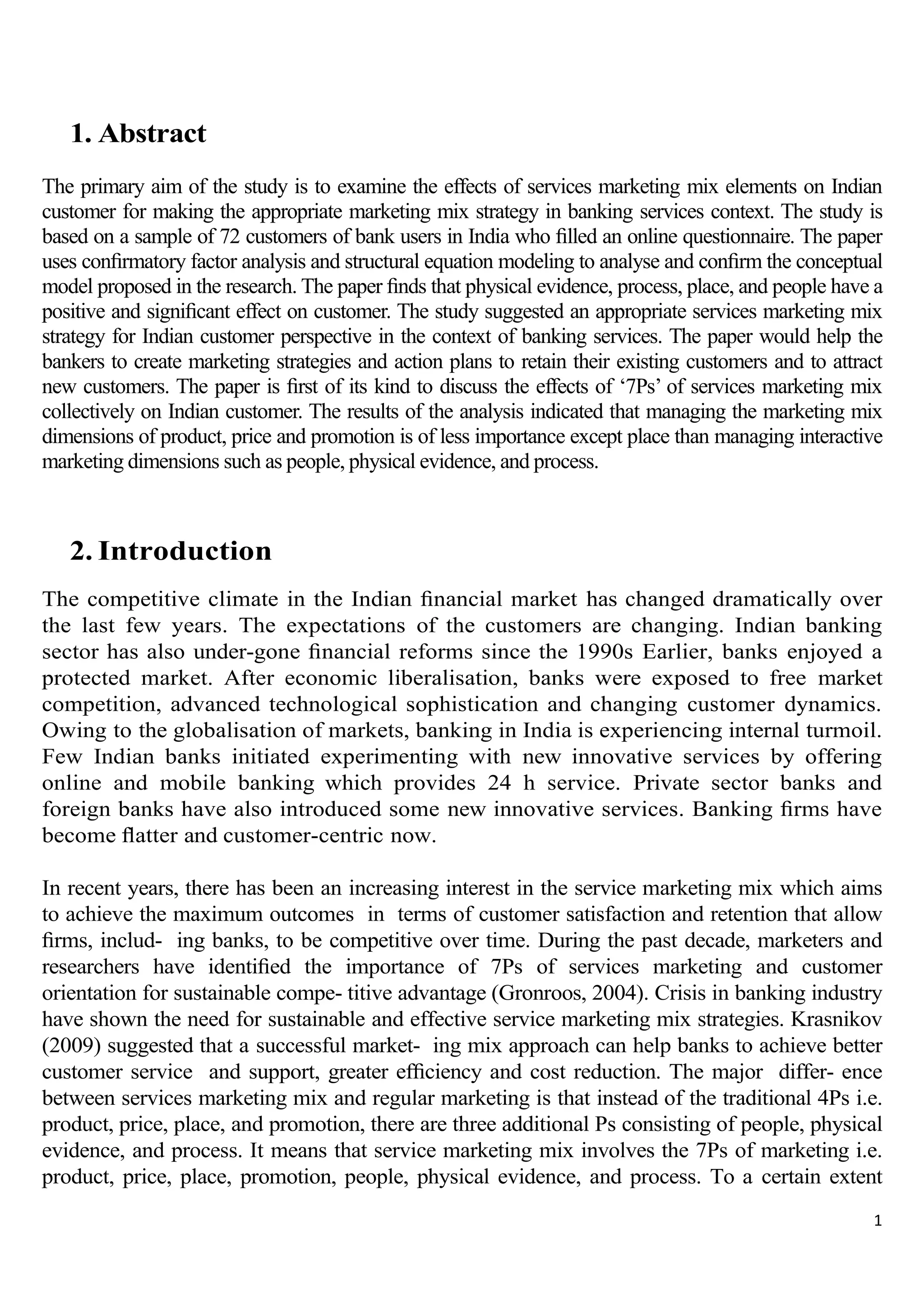 7Ps’ of Service marketing-Major Research Project | PDF