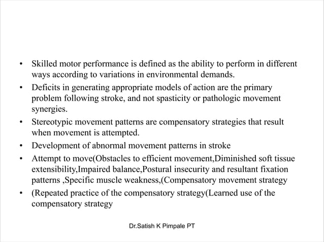 Motor relearning program | PDF | Physical Therapy | Wellness