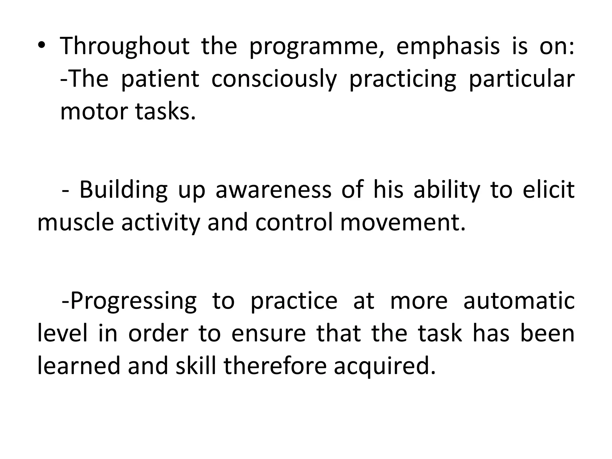 Motor relearning Programme | PPTX