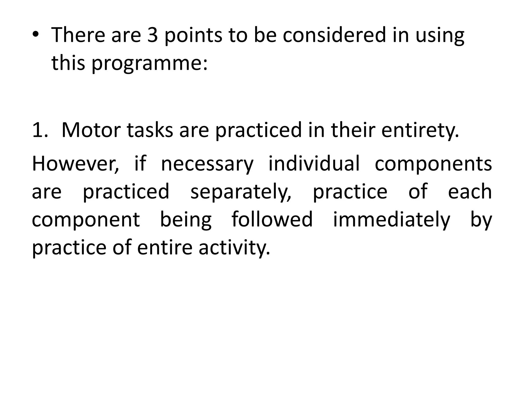 Motor relearning Programme | PPTX
